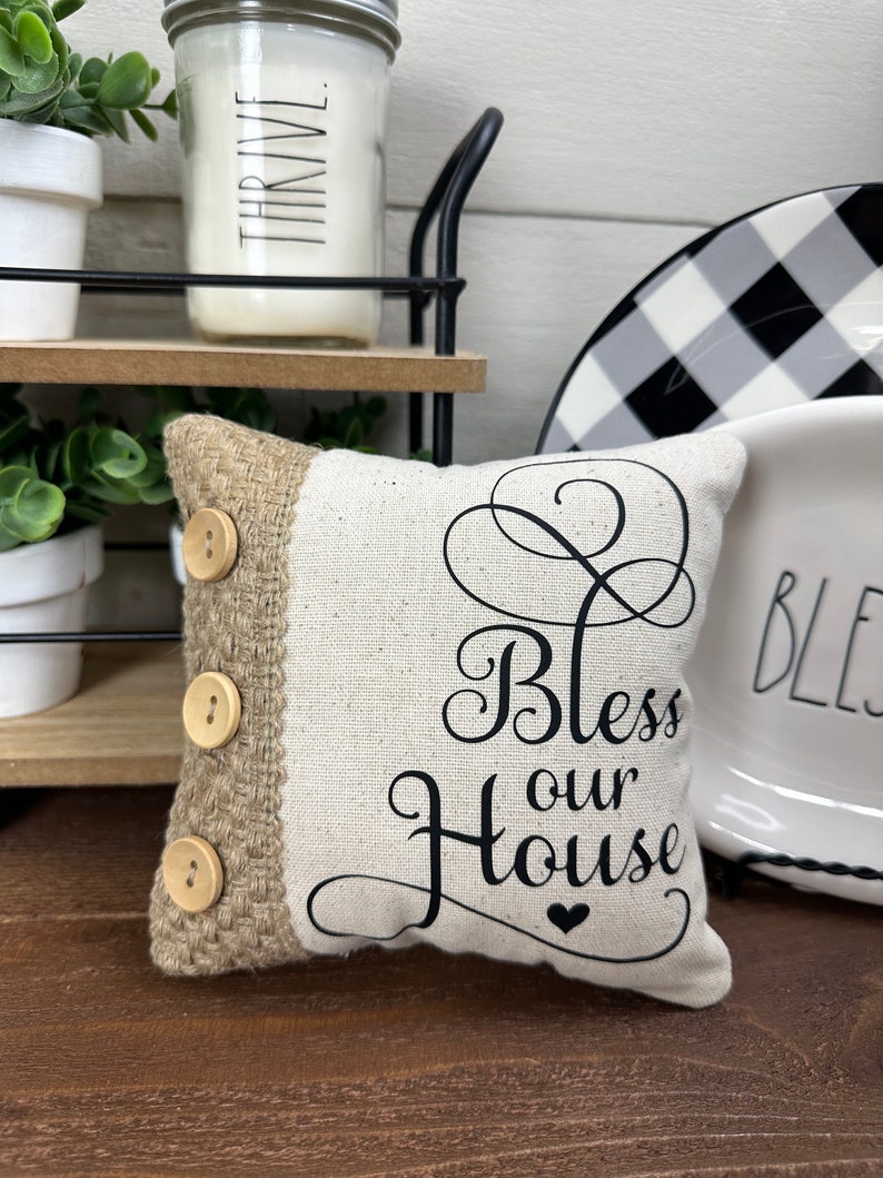 6” Blessed Home Mini Pillow - Etsy