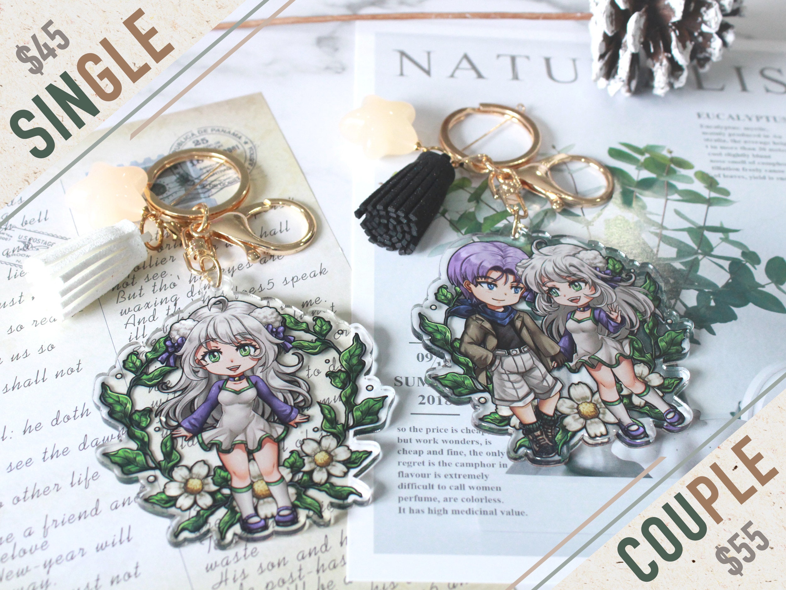 CUSTOM Anime Keychain Commissions - Etsy