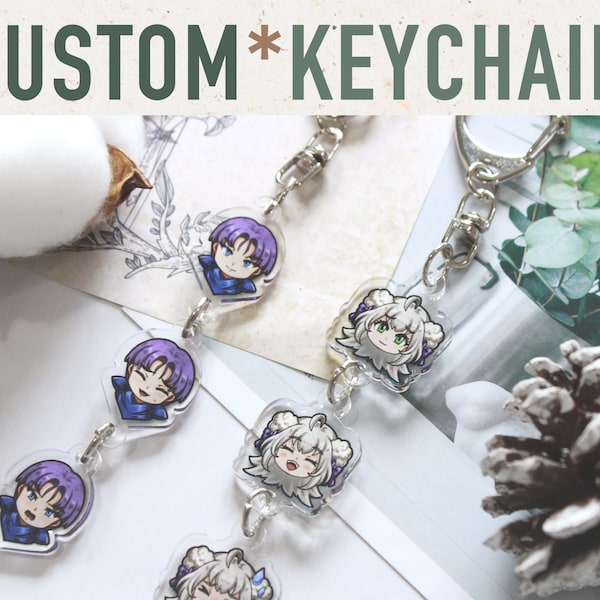 Anime Keychain - Etsy