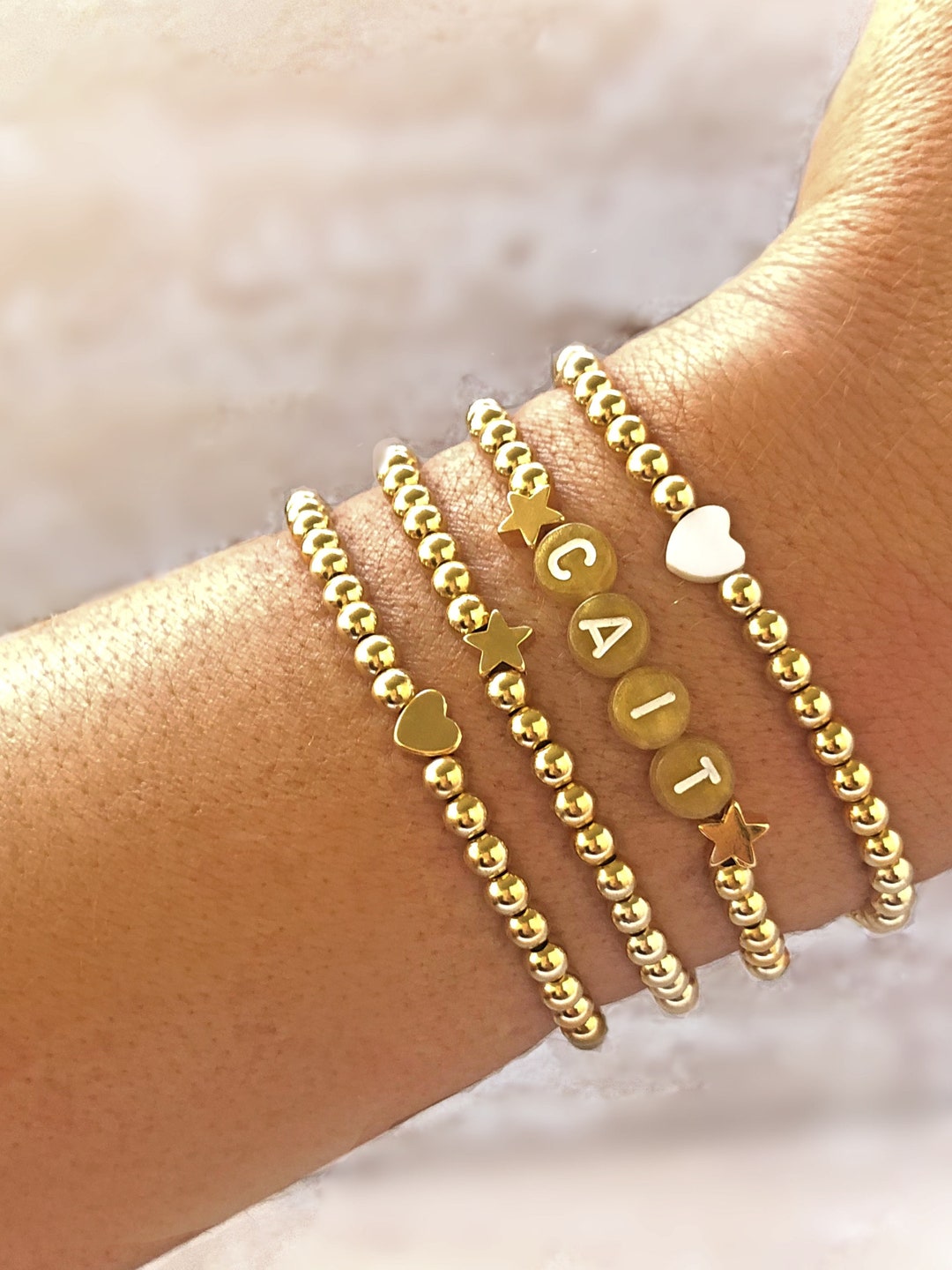 14K Gold Filled Everyday Bracelets, Minimalist Bracelet, Love Jewelry ...