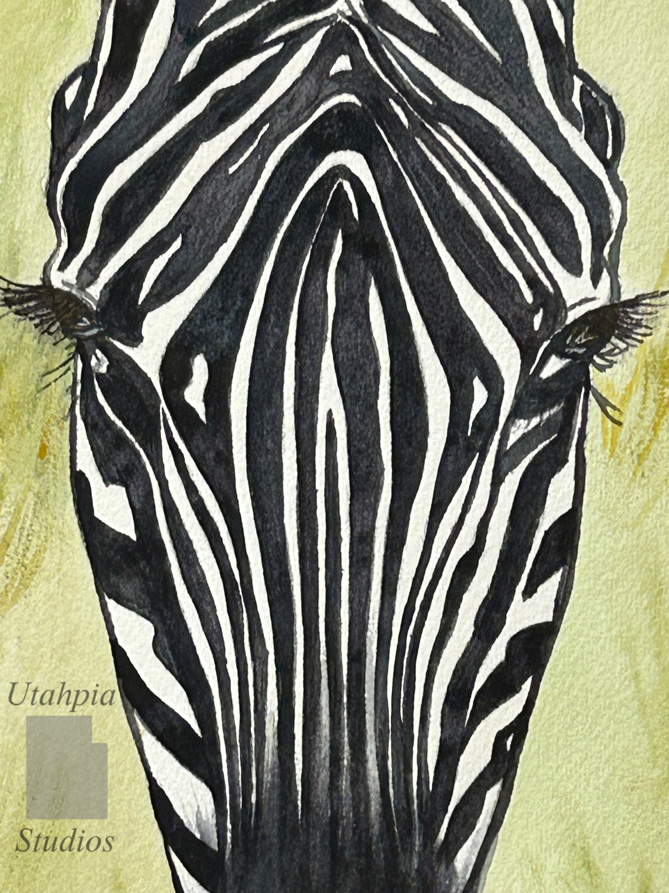 8" X 10" African Zebra Africa Safari Original One-of-a-kind Watercolor ...