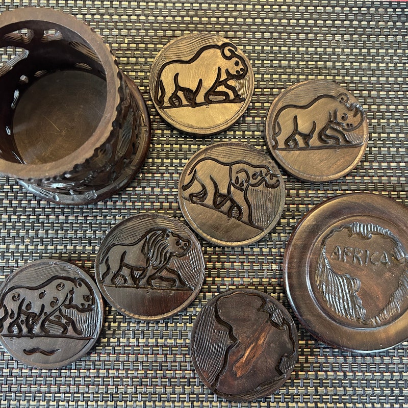 Hand Carved Coasters - Etsy