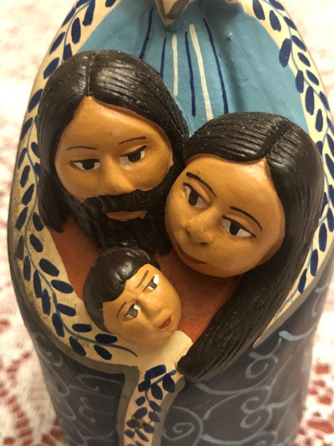 Peru Handmade Complete 1 Piece NATIVITY Christmas Creche Painted Clay ...
