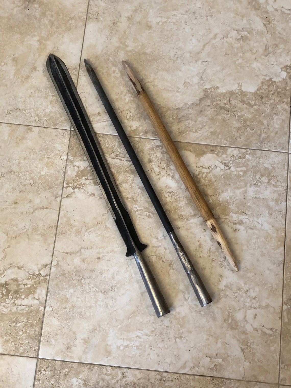 Unique Handmade Shield African Spear Wood Wooden Shank Metal Knife ...