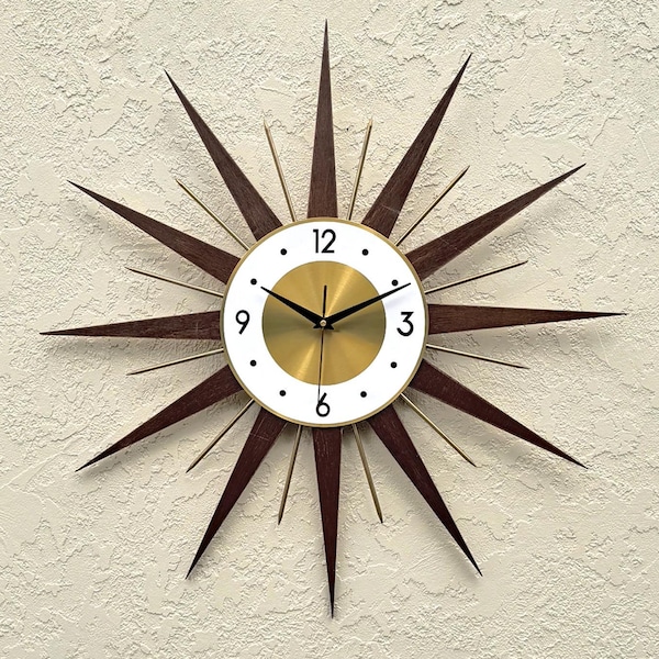 Gold Sun Clock - Etsy