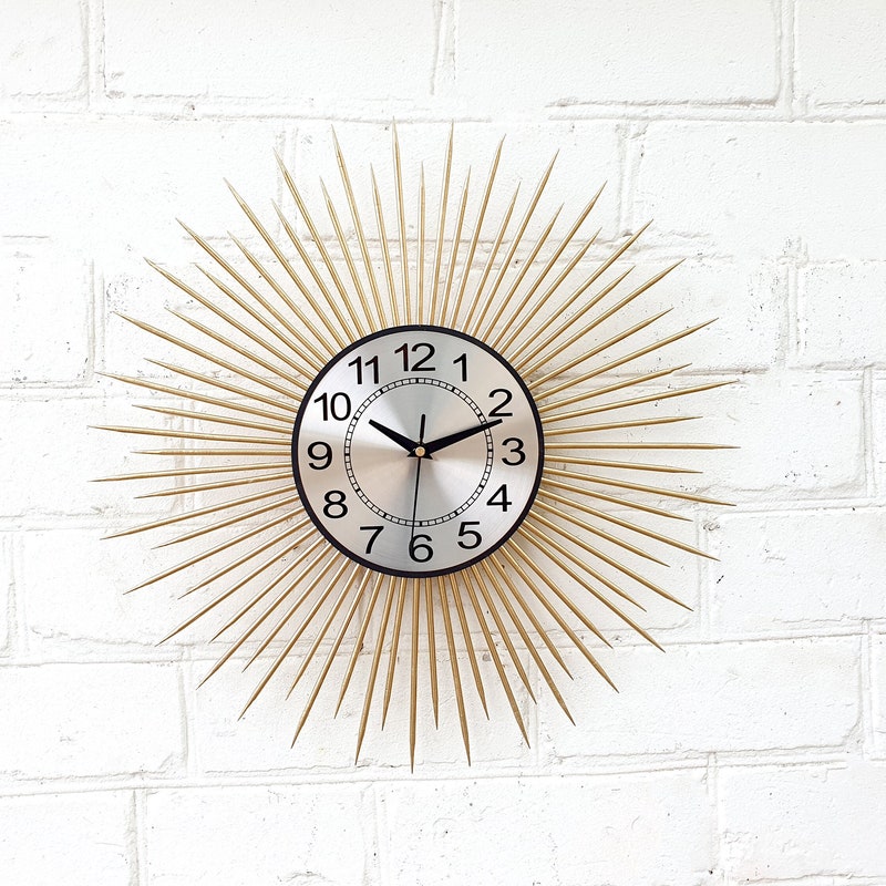 Gold Sun Clock - Etsy