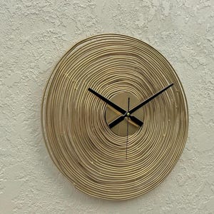 18" 20" Abstract Large Metal Gold Clock Large Wall Clock Wall Art ...
