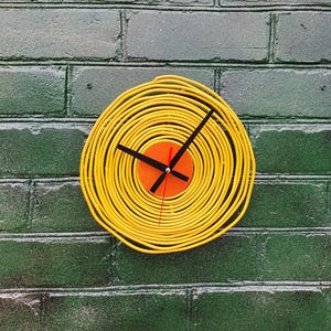 Retro Orange Steel Wire Wall Clock - 12" Funky Kitchen Decor - Etsy