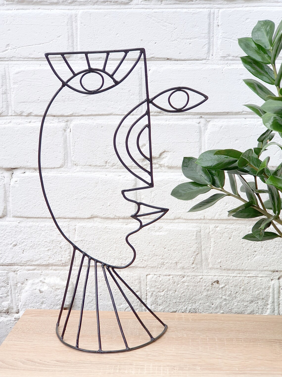 1228abstract Face Wire Sculpture Geometric Art - Etsy
