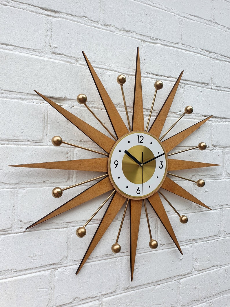 26 30 Atomic Wall Clock Light Beam Starburst Clock - Etsy