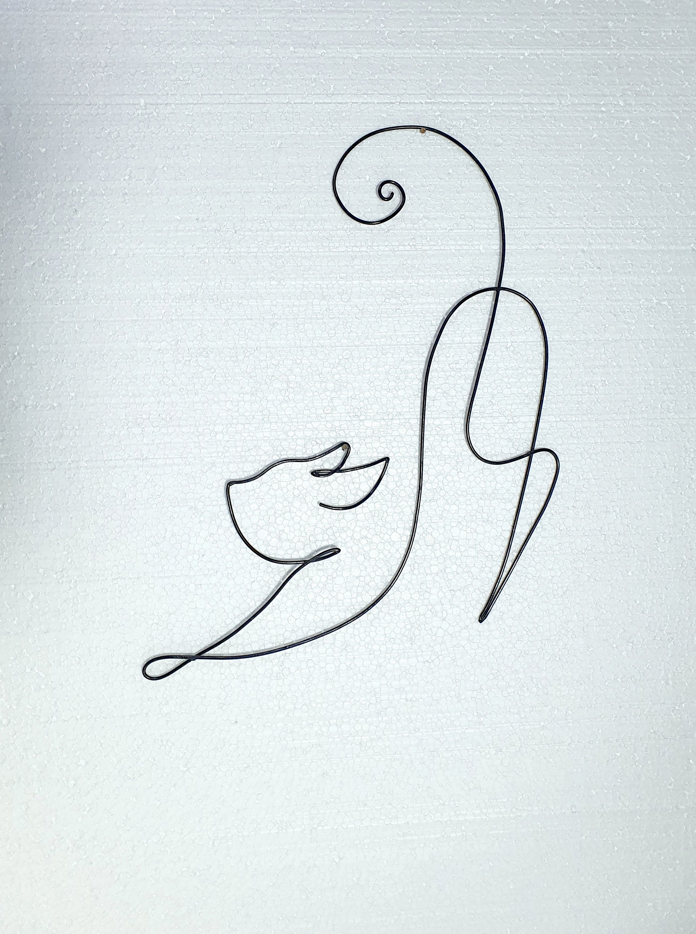 Funny Wire Cat Garden Sculpture Wire Sculpture Abstract | Etsy