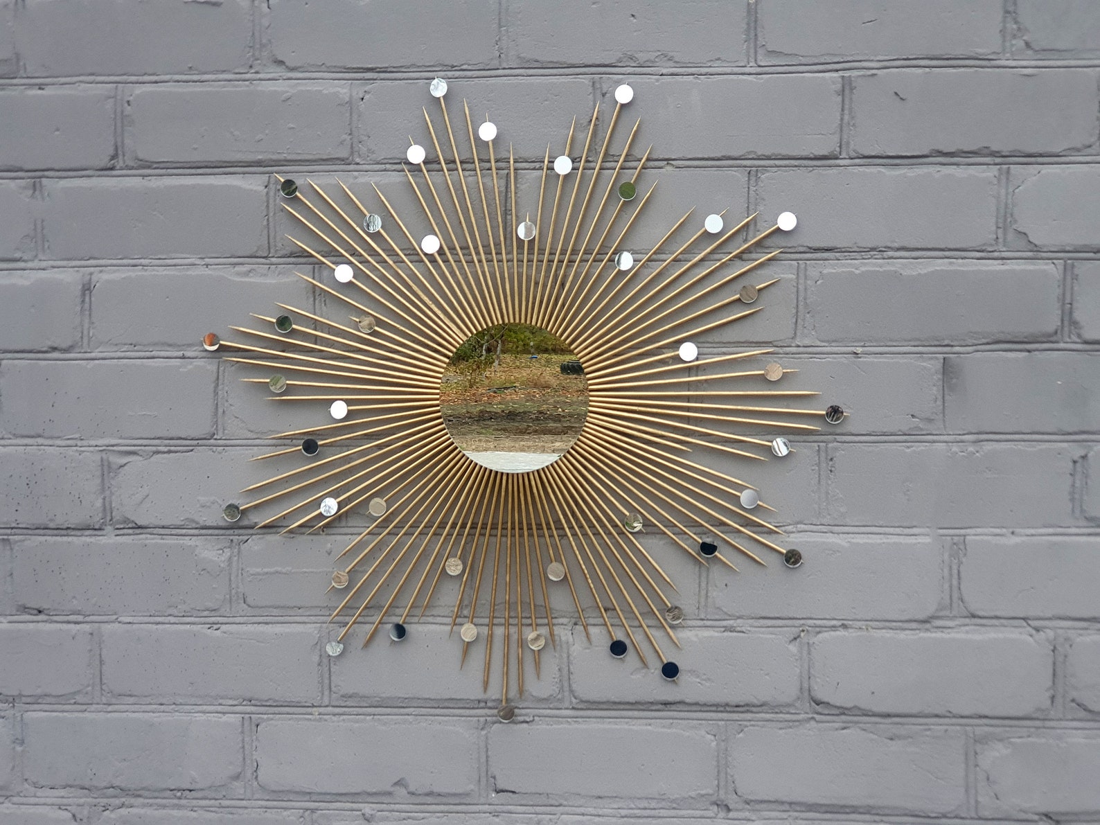 29 Gold Glamorous Sunburst Mirror With Small Mirrors - Etsy