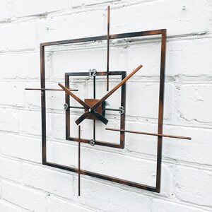 Rust Large Wall Clock Rust Game Metal Modern Wall Clock Copper Clock ...