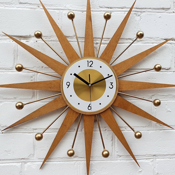 Mid Century Clock - Etsy