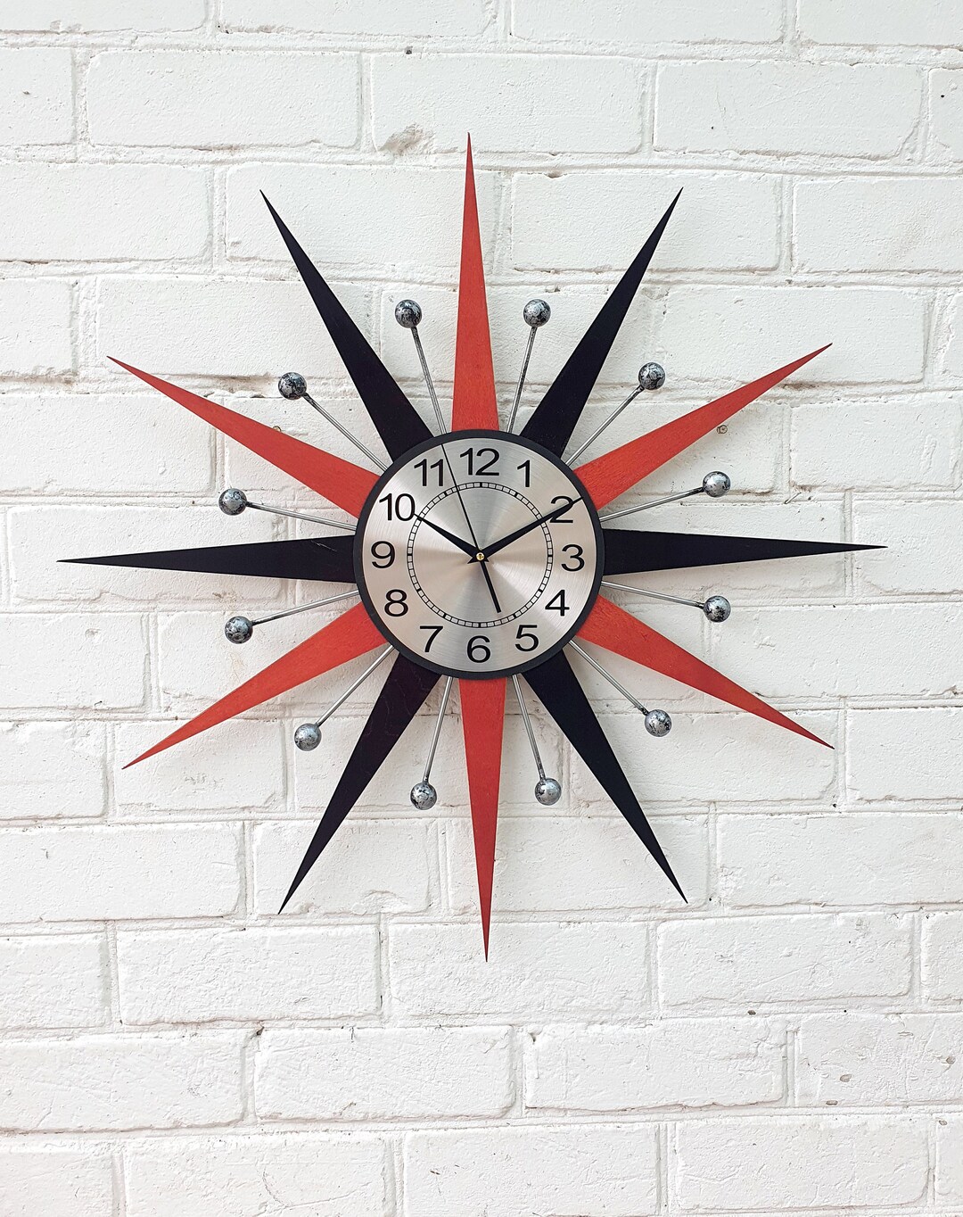 Unique Atomic Wall Clock George Nelson Style 30, 26 Modern 70s Wall ...