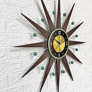 Retro Chic Wall Clock 70s Vintage Decor George Nelson Inspired 30 ...