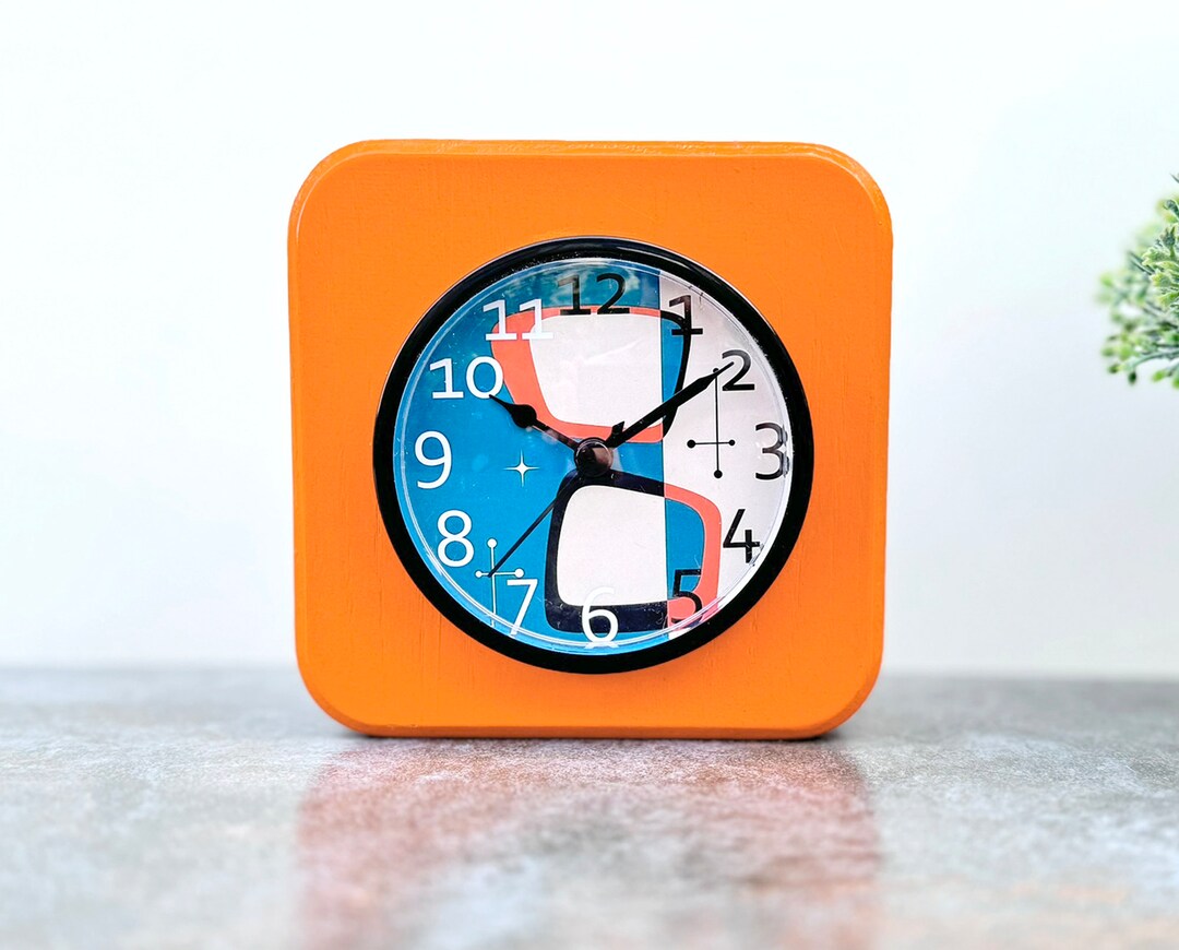 Orang Wood Desk Clock Mantle Clock Personalized Gift Fireplace Vintage ...