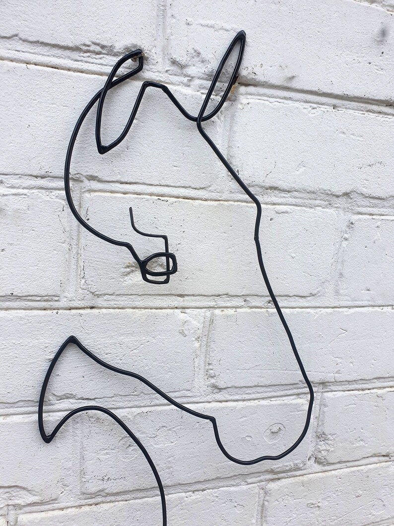 Horse Wall Art Large Wire Sculpture Geometric Art Wire Garden | Etsy