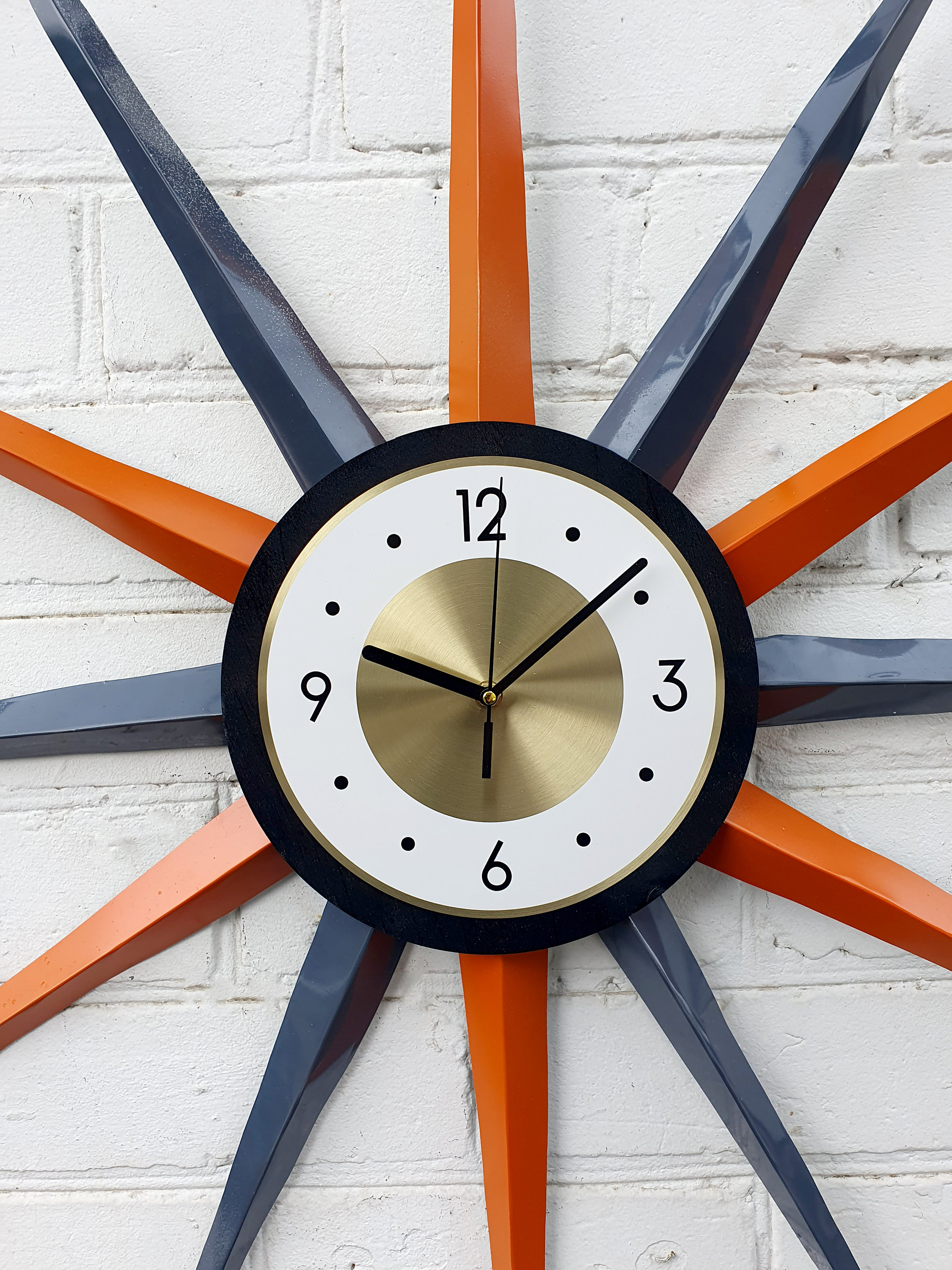 30 Starburst Clock Scandinavian wall art Steam punk wall | Etsy