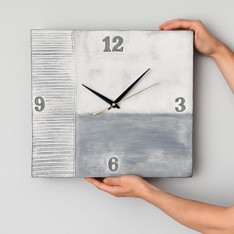 Concrete Clock - Etsy
