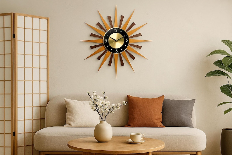 Mid-century Modern Starburst Clock: 26