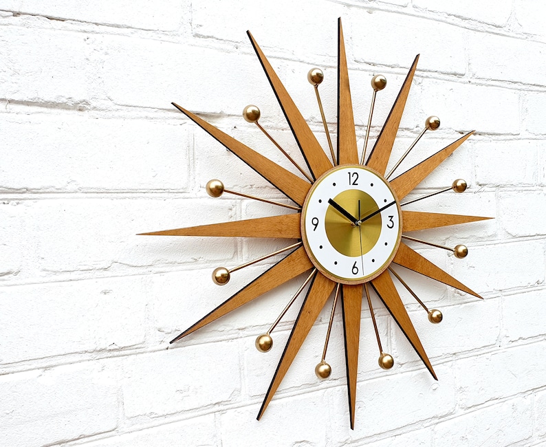 26 30 Atomic Wall Clock Light Beam Starburst Clock - Etsy