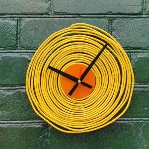 Retro Orange Steel Wire Wall Clock - 12" Funky Kitchen Decor - Etsy