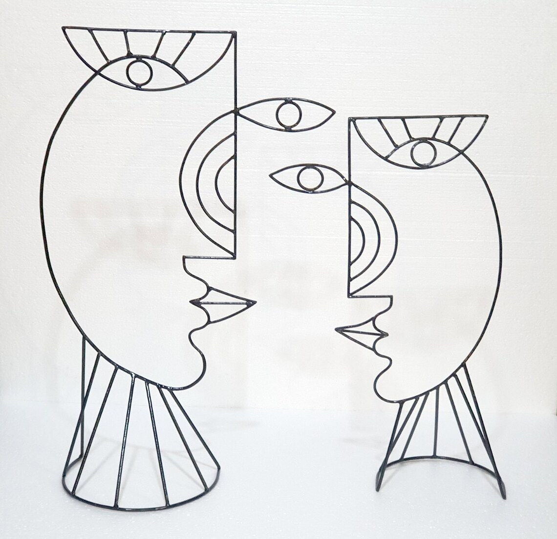 1228abstract Face Wire Sculpture Geometric Art - Etsy
