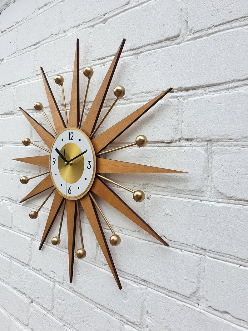 26 30 Atomic Wall Clock Light Beam Starburst Clock - Etsy