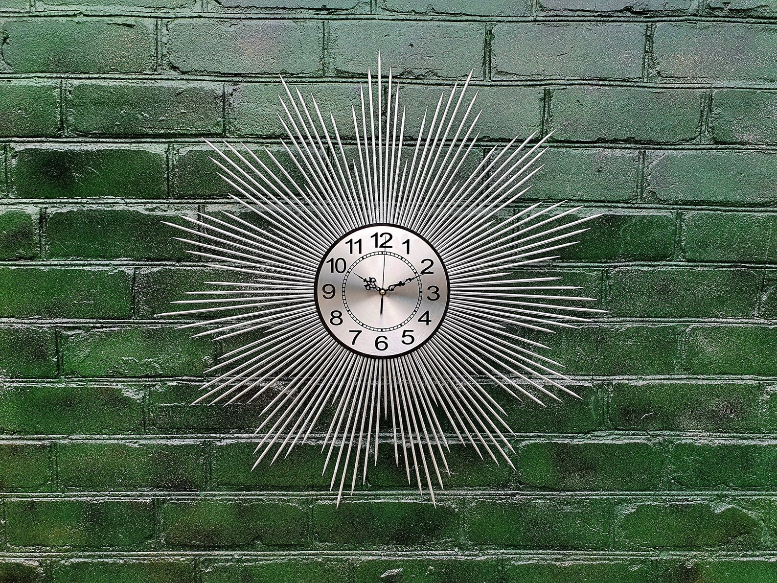 30 Silver Star Clock Sunburst Clock Wind Rose Wood Clock - Etsy