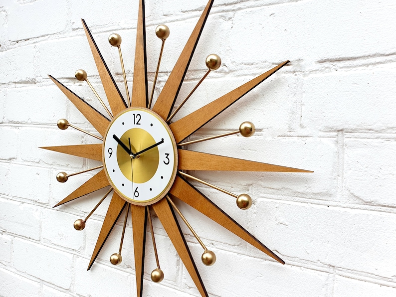 26 30 Atomic Wall Clock Light Beam Starburst Clock - Etsy