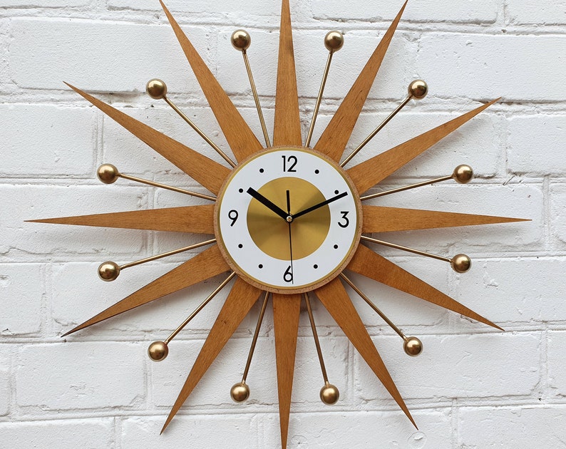 26 30 Atomic Wall Clock Light Beam Starburst Clock - Etsy