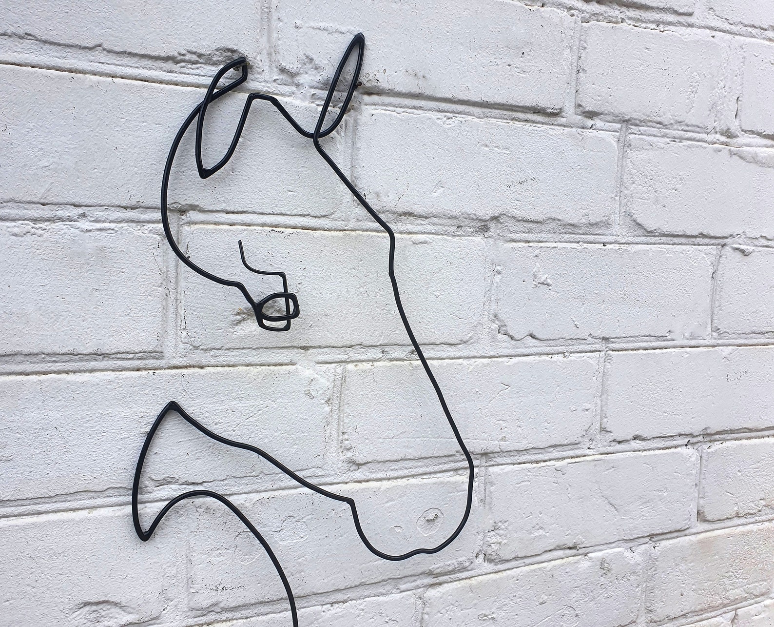 Horse Wall Art Large Wire Sculpture Geometric Art Wire Garden | Etsy