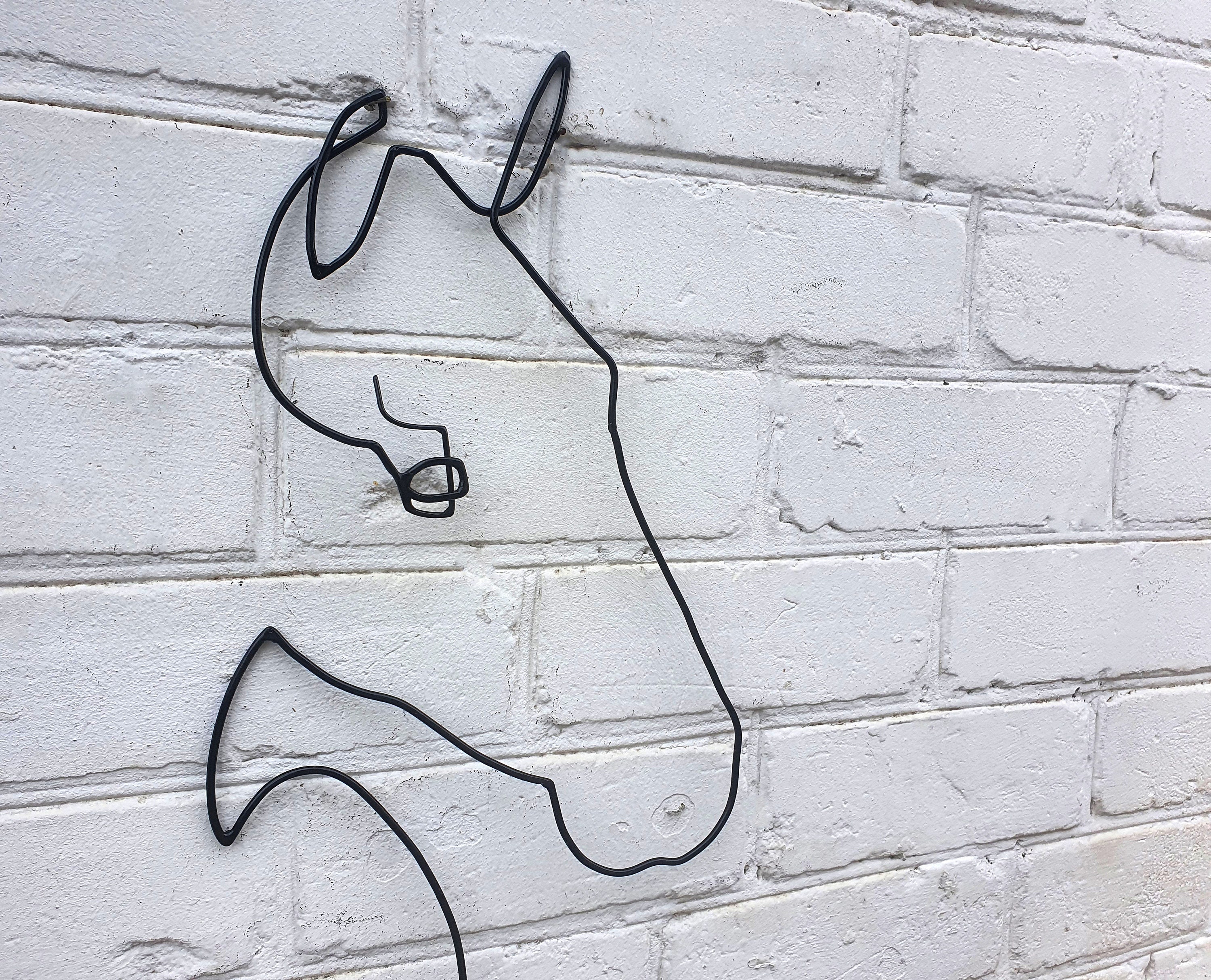 Horse Wall Art Large Wire Sculpture Geometric Art Wire Garden | Etsy