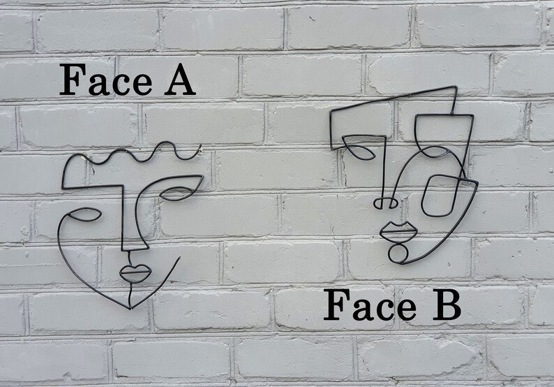 Wall Art Large Abstract Face Wire Sculpture Geometric Art Wire - Etsy