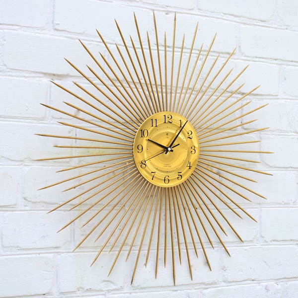 Gold Sun Clock - Etsy