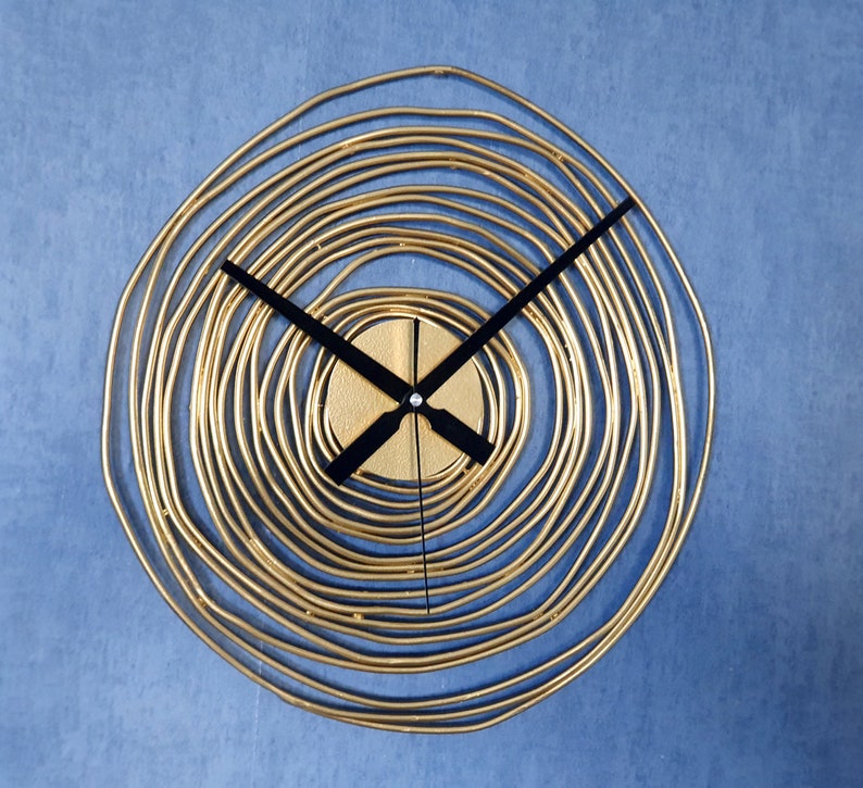 18 20 Abstract Large Metal Gold Clock Large Wall | Etsy