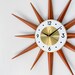 Retro Chic Wall Clock 70s Vintage Decor George Nelson Inspired 30 ...