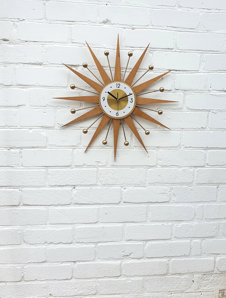 26 30 Atomic Wall Clock Light Beam Starburst Clock - Etsy