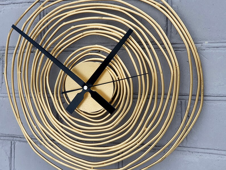 18 20 Abstract Large Metal Gold Clock Large Wall | Etsy