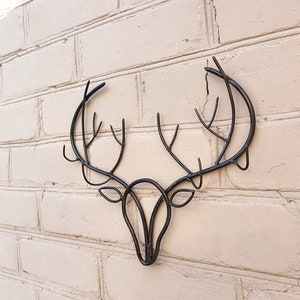 Deer Head Wire Wall Sculpture: Metal Key & Jewelry Holder - Etsy