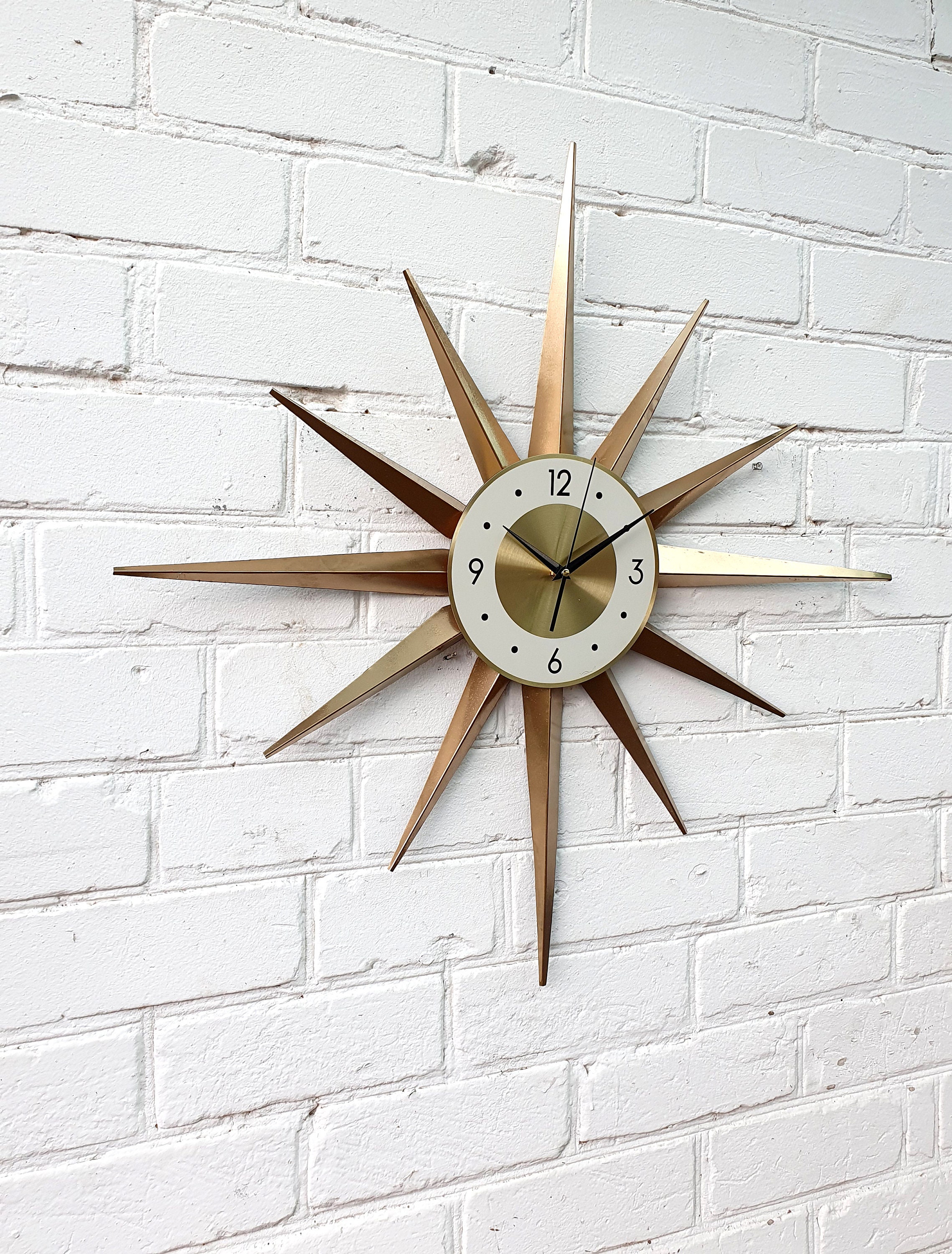 30 Gold Atomic Clock Starburst Wall Clock George Nelson - Etsy