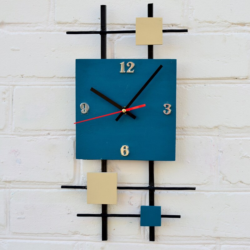 Blue Wall Clock - Etsy Australia