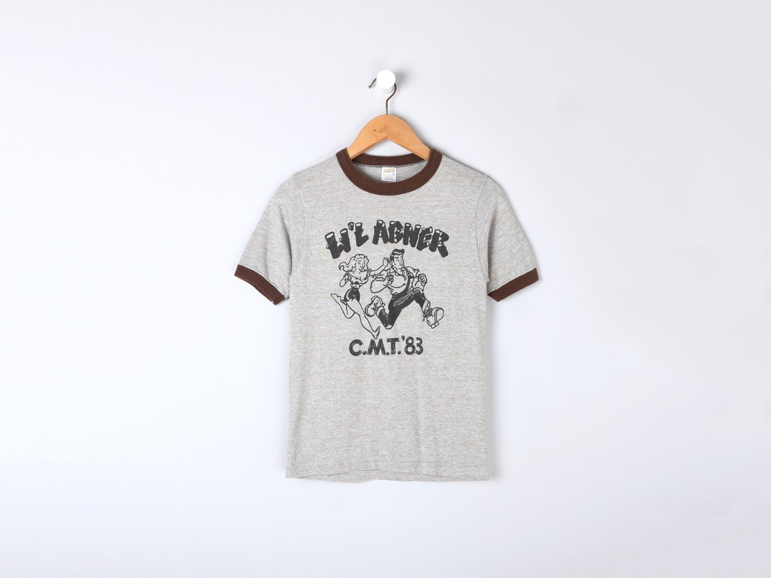 Vintage 70s Li'l Abner Ringer T-shirt - Tan, Ringer, Comics - Men's S ...