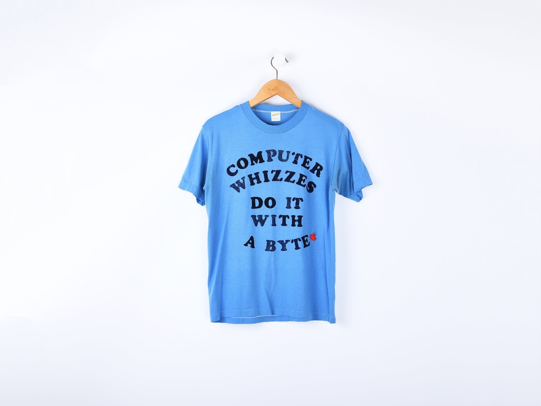 80s "computer Whizzes Do It With A Byte" T-shirt - Vintage Apple ...