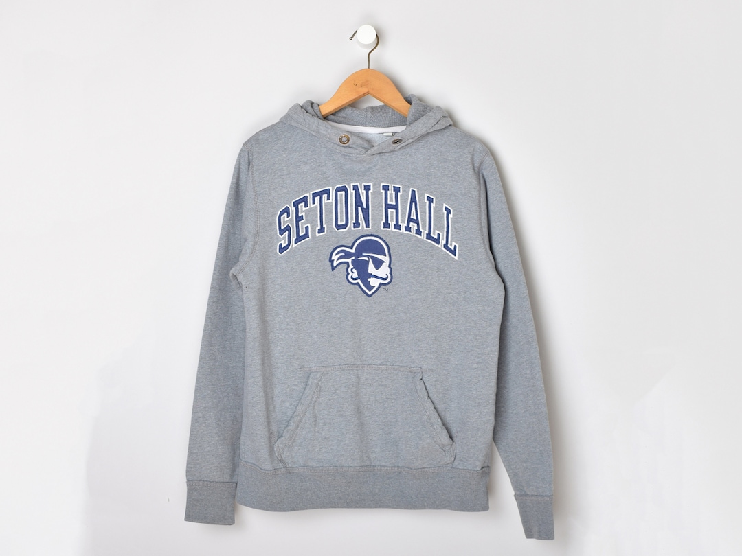 Vintage 2000s Seton Hall Hoodie - College, Sweatshirt, Gray, Grey - Men ...