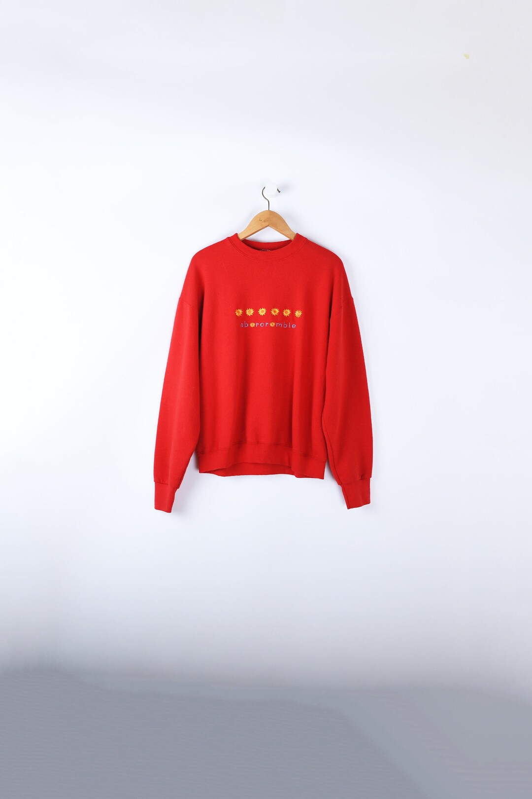 2000s Abercrombie Red Sweatshirt - Preppy, Surfer, 00s Clothing - Men's ...