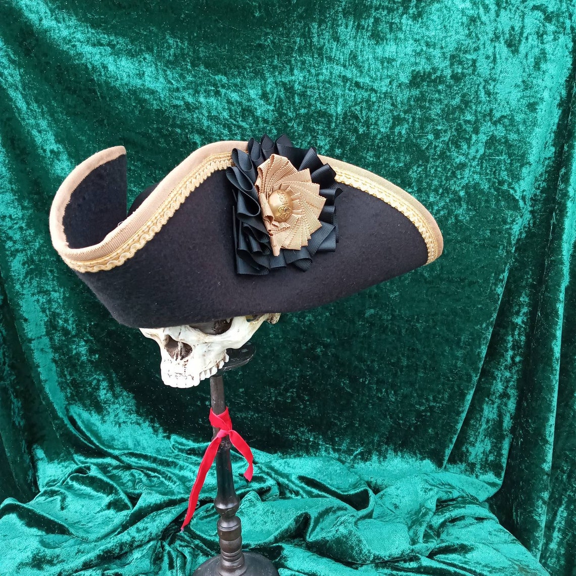 THE PATRIOT Georgetown style tricorn hat Colonial historic | Etsy