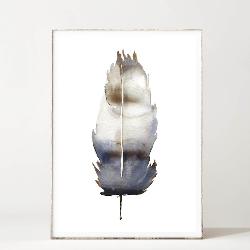 Feather Prints Wall Art - Etsy