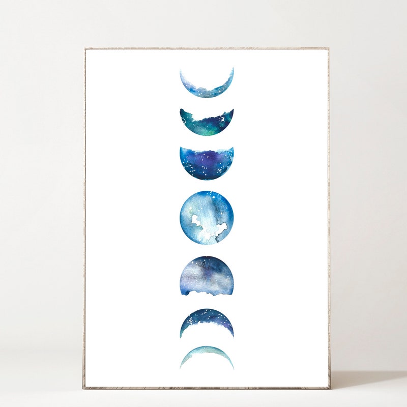 Moon Phases Wall Art - Etsy